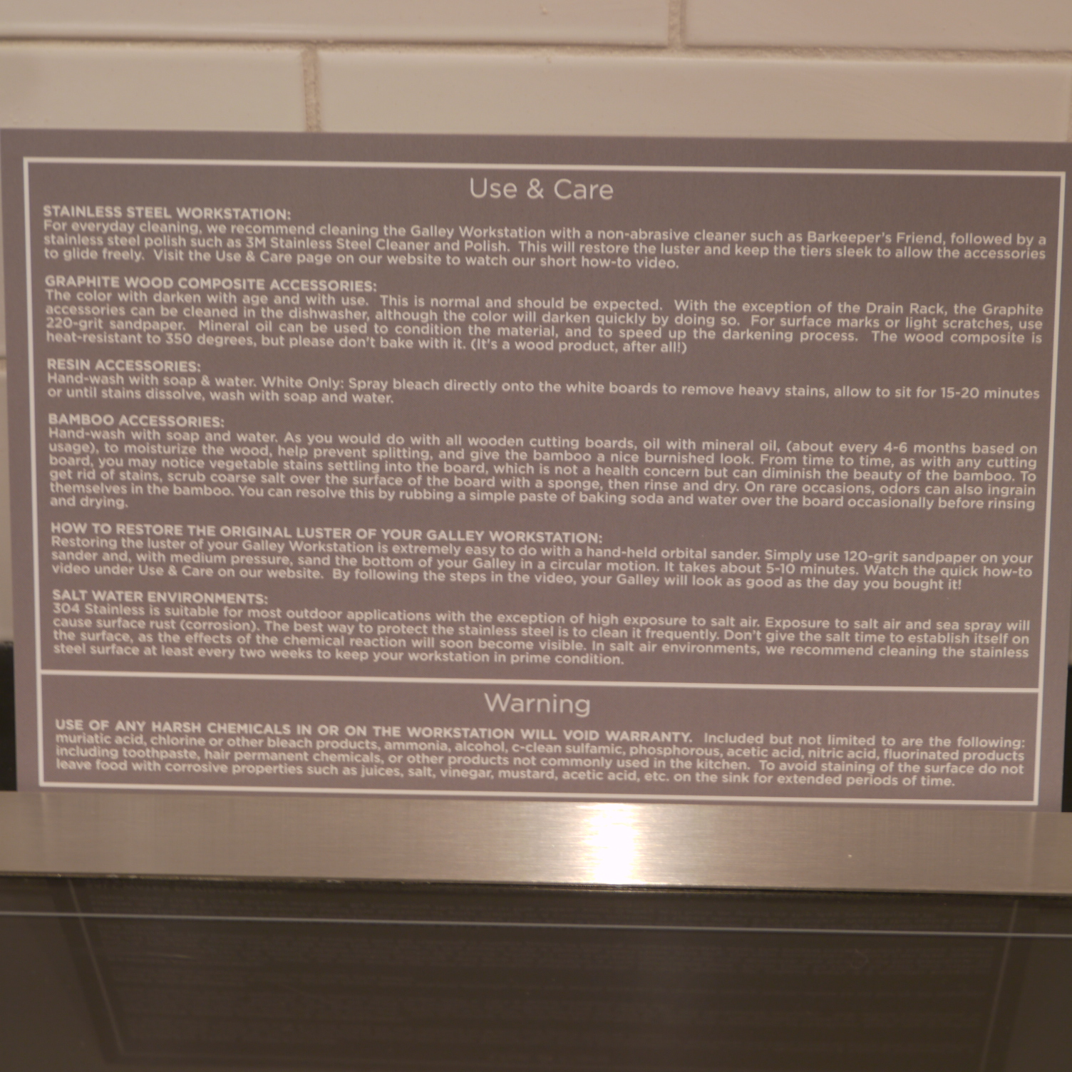 Galley IWS-5 sink | k--b.org